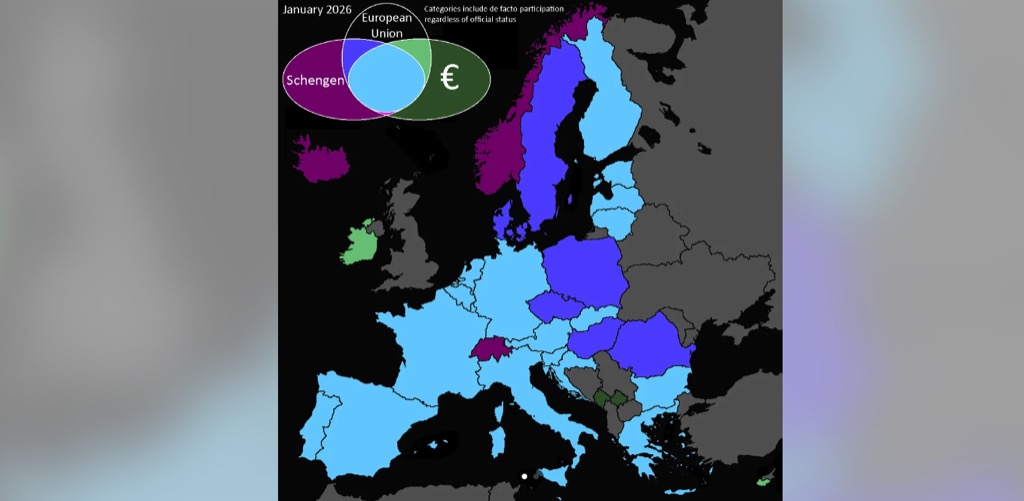 Schengen vs Eurozone: A 2026 Map Reveals Key Overlaps